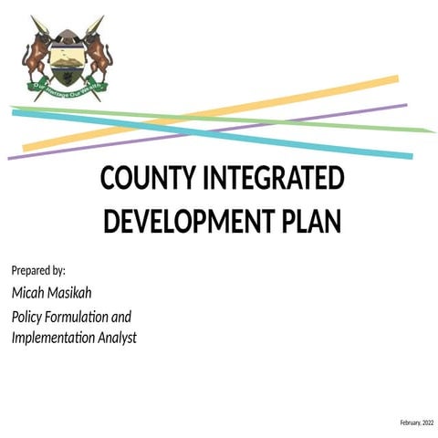 SENSITIZATION OF COUNTY INTEGRATED DEVELOPMENT PLAN | PPTX