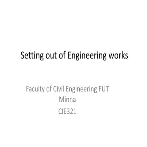 Setting out of Building | PDF