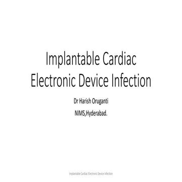 cardiac implantable electronic device infections | PPTX