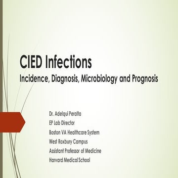 CIED Infections: Incidence, Diagnosis, Microbiology and Prognosis | PDF