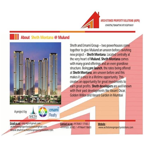 Sheth montana sheth builders emami group _mulund_archstones_asps_bhavik_bhatt | PDF
