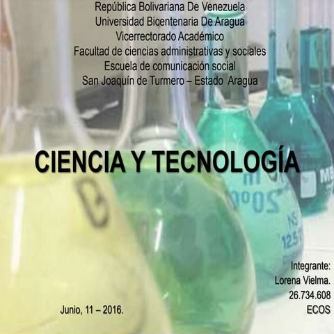 Interrelacion entre la ciencia, la tecnologia y desarrollo | PPTX