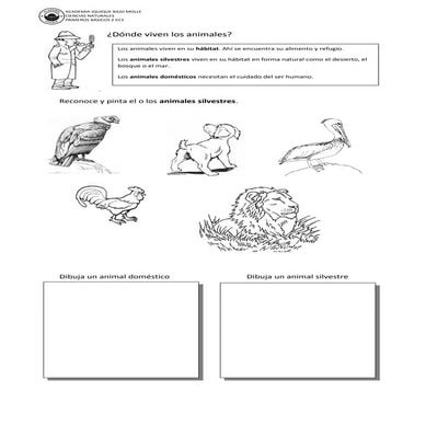 Ciencias dónde viven los animales | DOC