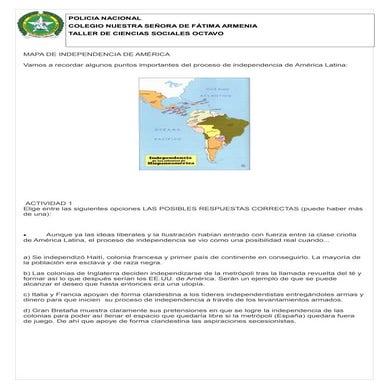 La independencia de américa latina. | PPTX