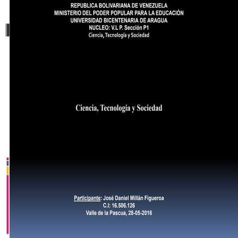 Ciencia, tecnología y sociedad | PPTX