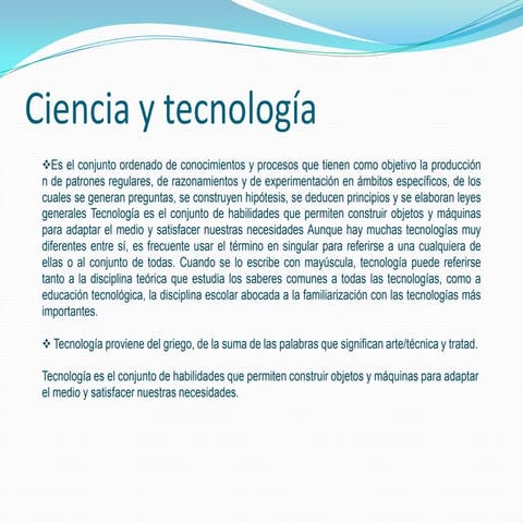 Ciencia y tecnologia | PPTX