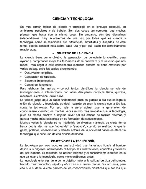 Ciencia Tecnica Tecnología | PPT