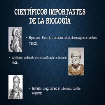 Cientificos importantes de la biología | PDF