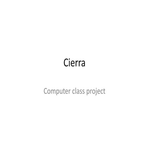 Cierra | PPTX