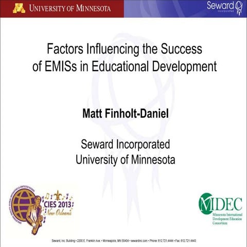 Factors Influencing the Success of EMISs in Educational Development | PPTX