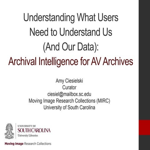 Archival Intelligence for AV Archives | PPTX