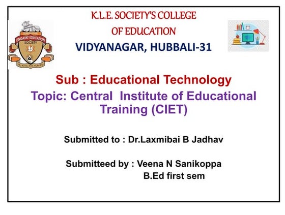 Educational technology - SIET(state institute of educational technology ...