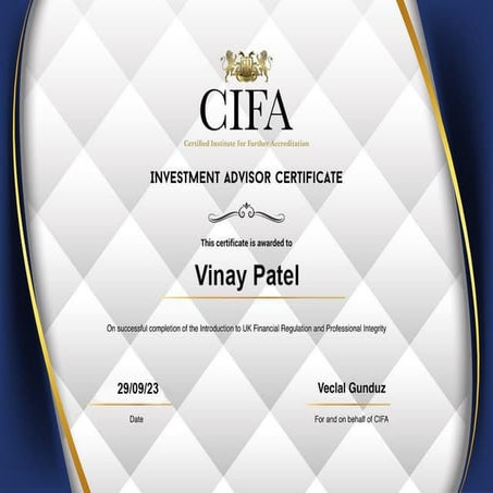 CIFA Level 4 Investment advisor | PDF