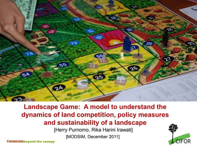 Landscape Game: a model to understand the dynamics of land competition ...