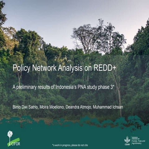 Policy Network Analysis on REDD+ | PPTX