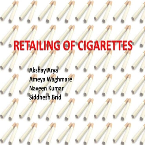 Cigarette Marketing and Distribution | PPTX
