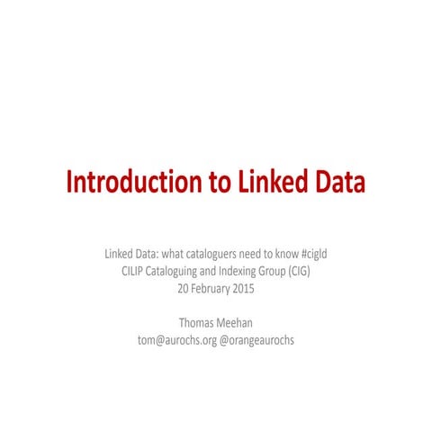 Introduction to Linked Data | PPT
