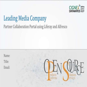 CIGNEXDatamatics-CaseStudy-Leading-Media-Company-Liferay-Alfresco ...