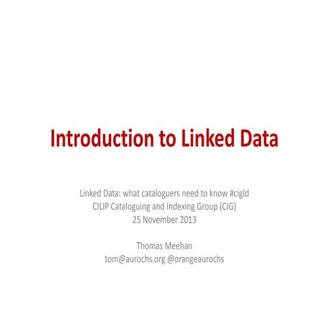 Introduction to Linked Data | PPT