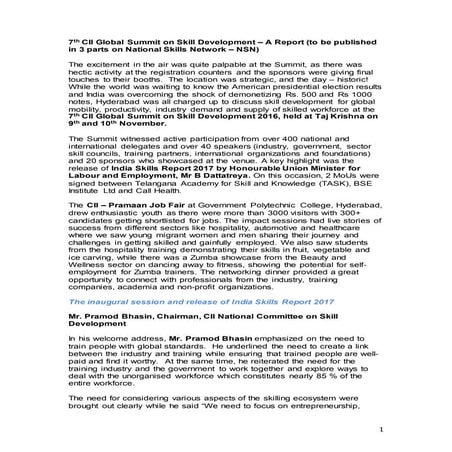 Cii Event report | DOCX | Business Expos & Conferences | Events