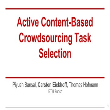 Active Content Based Crowdsourcing Task Selection Pdf