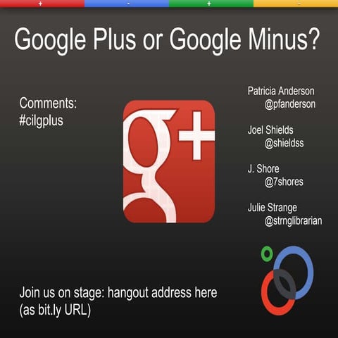 CIL 2012: Google Plus or Google Minus? | PDF