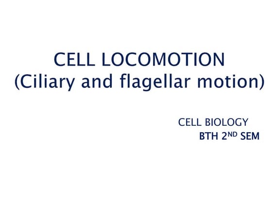 locomotion in protozoa.pptx | Biological Sciences | Science