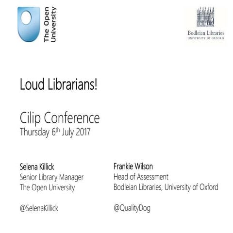 Loud Librarians! | PPTX