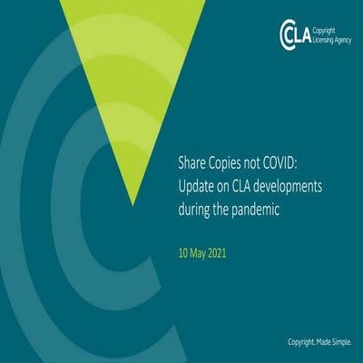 CILIP Copyright Conference 2021 - James Bennett - CLA | PPTX ...