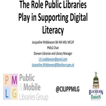 The role public libraries play in supporting digital literacy | PPT