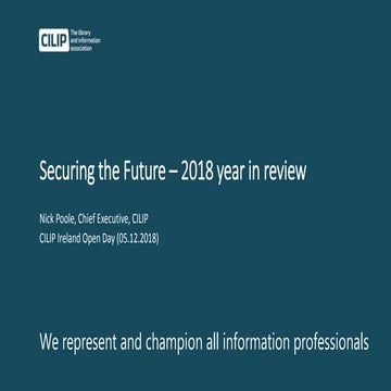 CILIP 2018 Review - Nick Poole | PPT