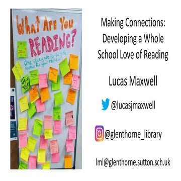 CILIP Conference - Developing a whole school love of reading - Lucas ...