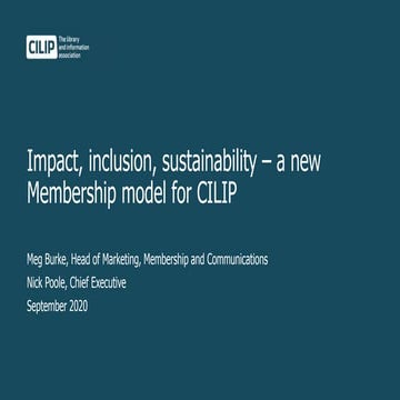 CILIP Membership 2021 presentation | PPTX