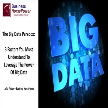 The Big Data Paradox | PPT