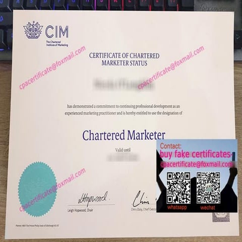 Cim Chartered Marketer Certificate Ppt