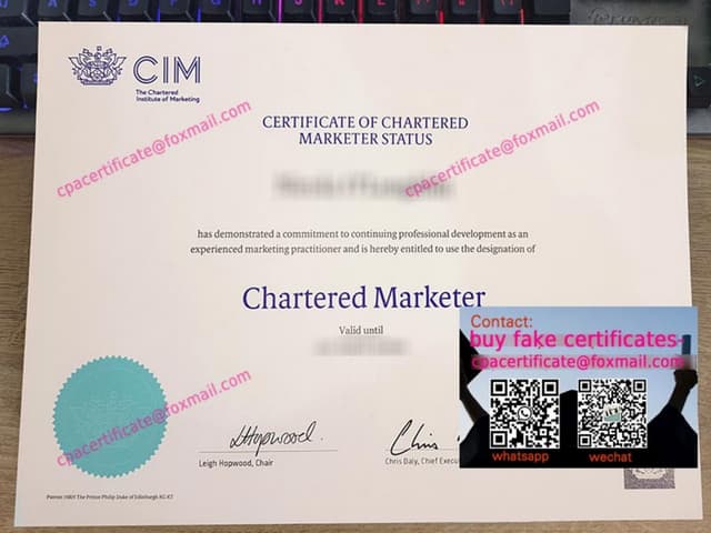 Cim Chartered Marketer Certificate Ppt