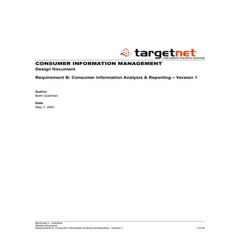 Targetnet | Customer Info Mgmt UI Spec | PDF