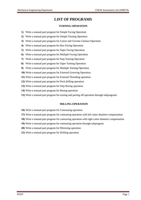 CNC Part programming | PPT