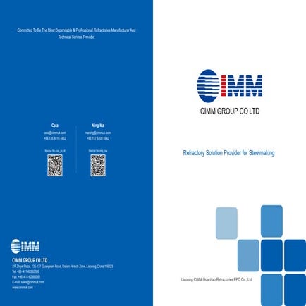 CIMM Brochure Refactory electrodes and refractories | PDF