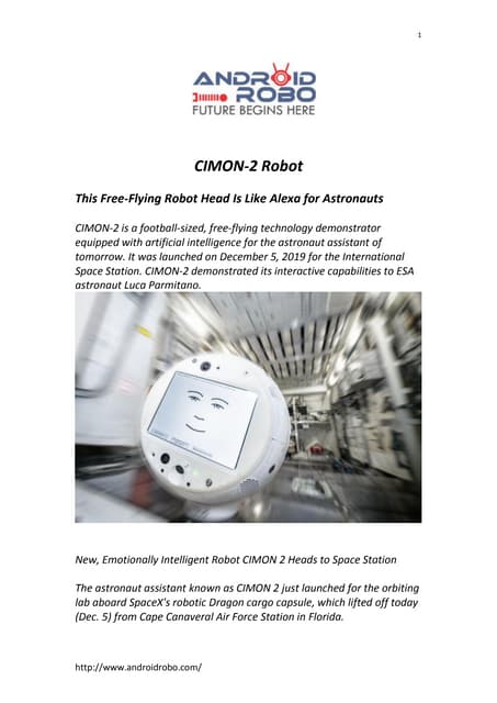 Cimon 2 robots | PDF