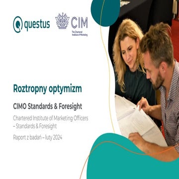 „CIMO Standards & Foresight – Roztropny optymizm” | PDF