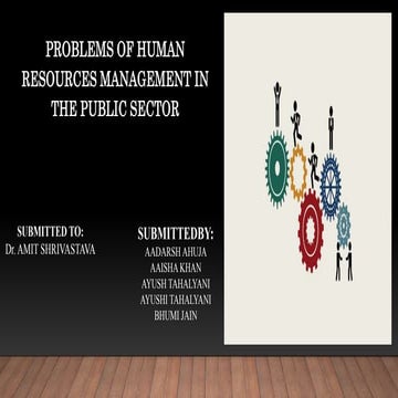 Problems of Human Resource management in the public sector | PPTX