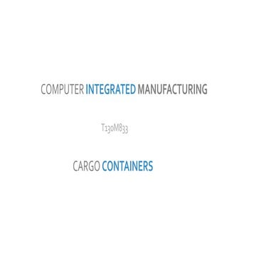 Computer integrated Manufacturing | PPT