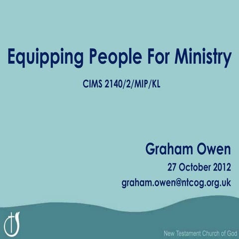 Cims Equipping People For Ministry 2012 | PPT