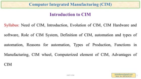 Uses of Computers in Manufacturing and production sector | PPTX