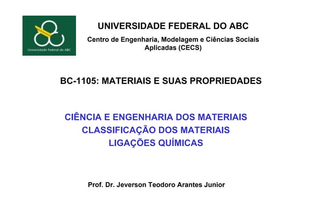 01 ciencia dos materiais apresentacao | PDF