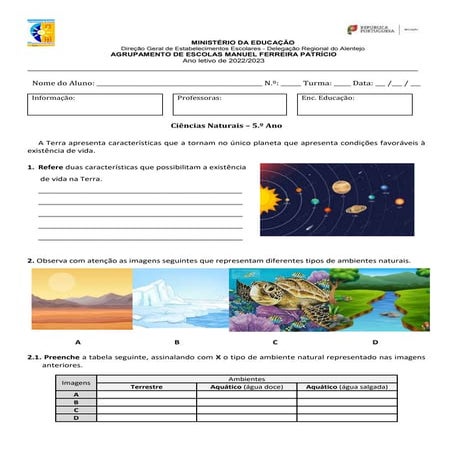 Ficha de trabalho graus adjetivos | DOCX