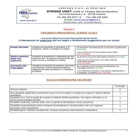 Cincinnati Prehospital Stroke Scale | PDF