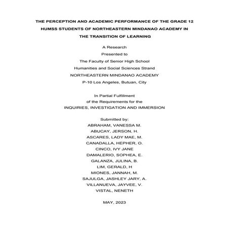 CINCO FINAL PAPER.docx | Education