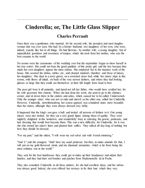 Cinderella Short Story | PPTX